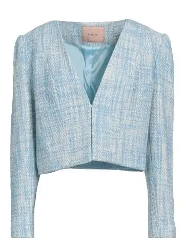 TWINSET Two-tone Tweed Blazer - Blue