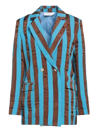 KAOS Striped Double-breasted Blazer - Blue