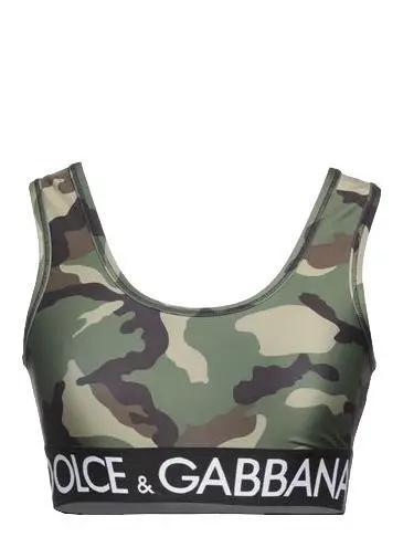 Dolce & Gabbana Camouflage Print Sleeveless Top - Green