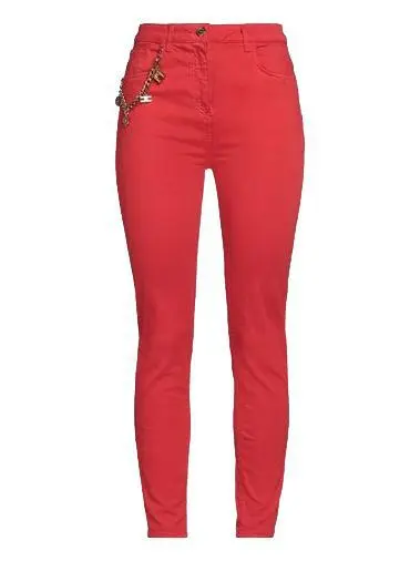 Elisabetta Franchi Cotton-blend Tapered Jeans - Red