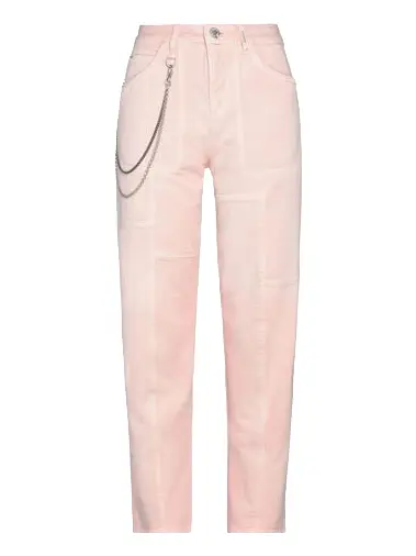 High Tapered Light Cotton Jeans - Pink
