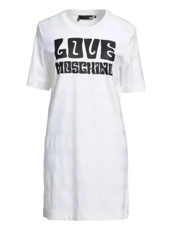 Moschino Mini Cotton T-shirt Dress - White