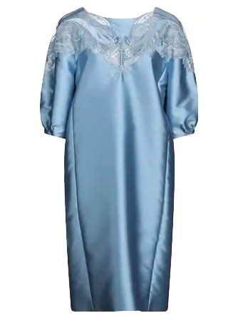 Alberta Ferretti Midi Trapeze Dress - Blue