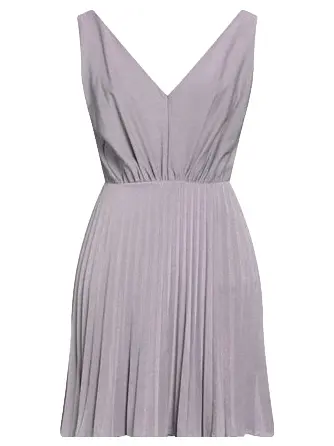VANESSA SCOTT Mini Pleated Lamé Dress - Purple