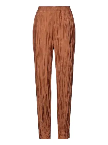 ROBERTO COLLINA Tapered Crinkled Pants - Brown