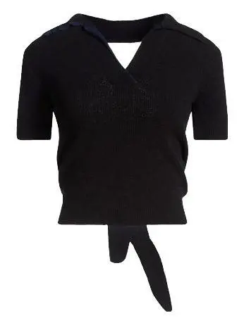 Jacquemus Knit Sweater With Camp Collar - Black