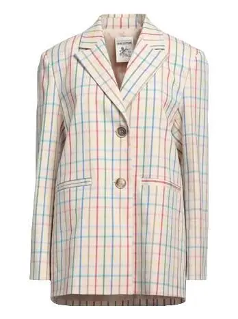 SEMICOUTURE Checked Twill Blazer - Beige