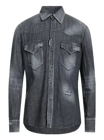 Dsquared2 Denim Shirt Charcoal Size Cotton - Grey