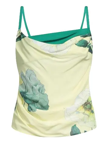 Pinko Floral-print Viscose Camisole - Yellow