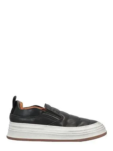 BUTTERO® Distressed Leather Slip-on Sneakers - Black
