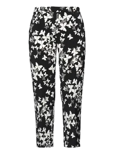 Red Valentino Floral Print Trousers - Black