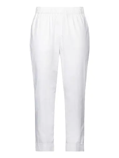 SEMICOUTURE Cotton Poplin Tapered Pants - White