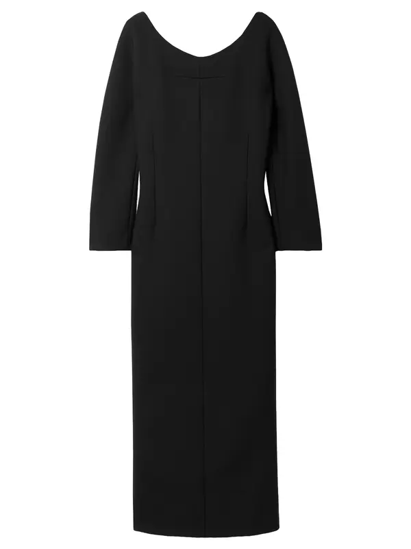 THE ROW Tulip Wool-blend Midi Dress - Black