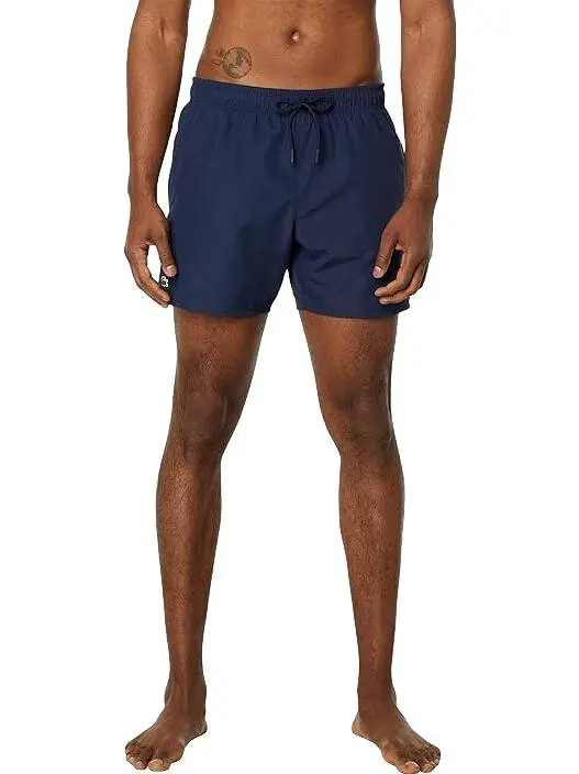 Lacoste Solid Elastic Waist Swim Trunks - Navy