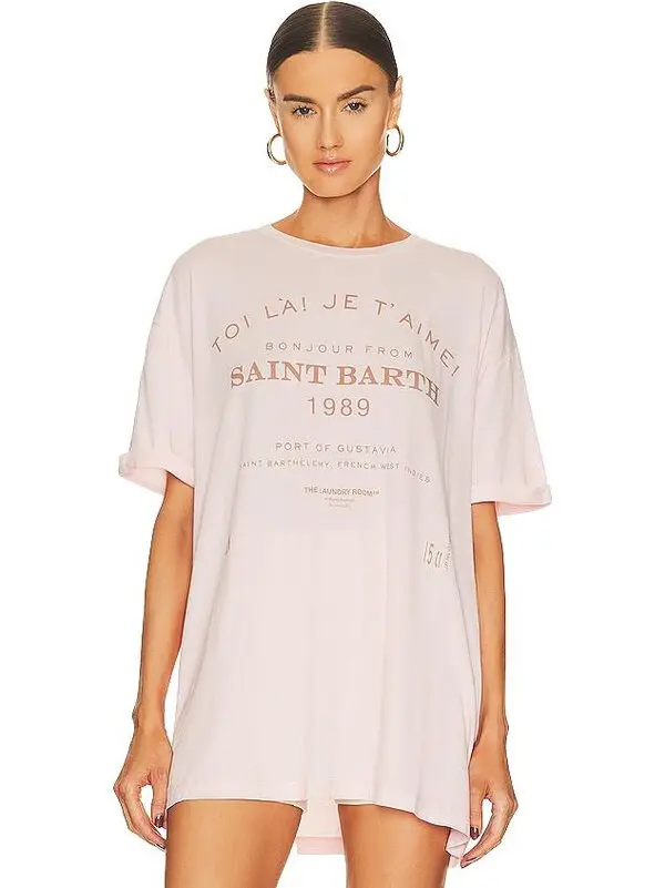 THE LAUNDRY ROOM Saint Barth 89 Oversize Tee - Blush Pink