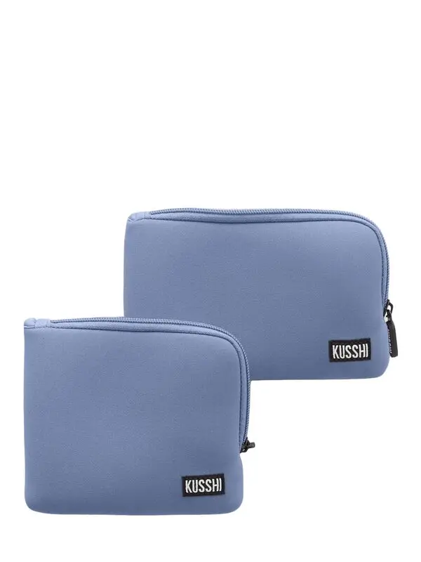 KUSSHI On The Go Pouch Set - Pearl Blue
