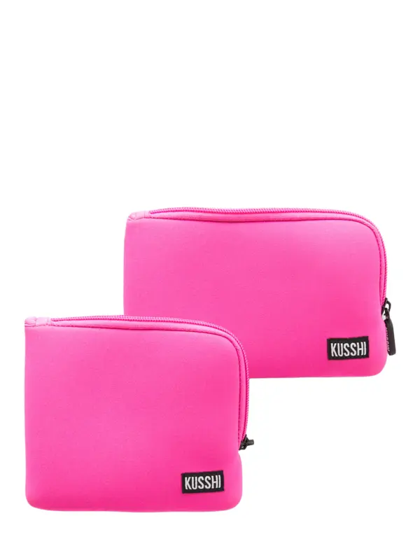 KUSSHI On The Go Pouch Set - Pink