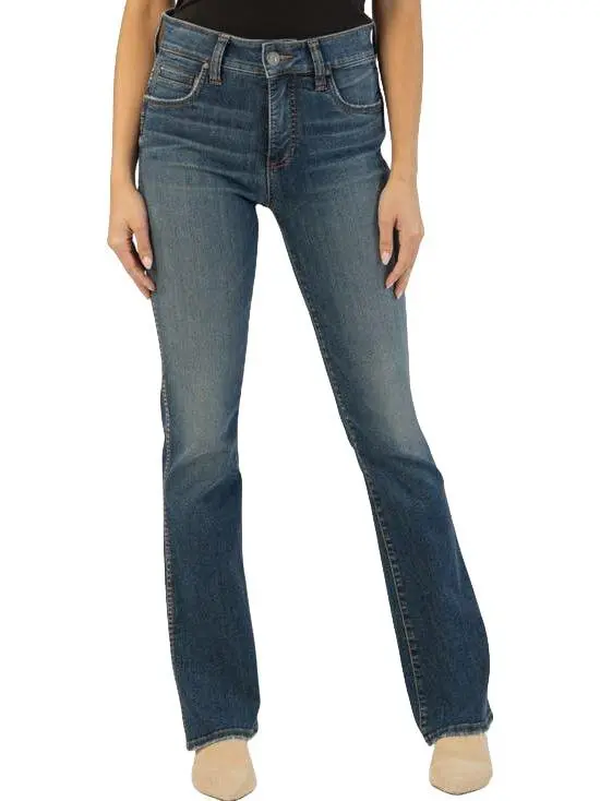 Kut From The Kloth Natalie Fab Ab High Waist Bootcut Jeans - Allied W/dk Sto