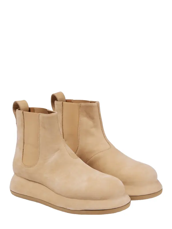 Jacquemus Les Bottes Bricciola Leather Chelsea Boots - Beige