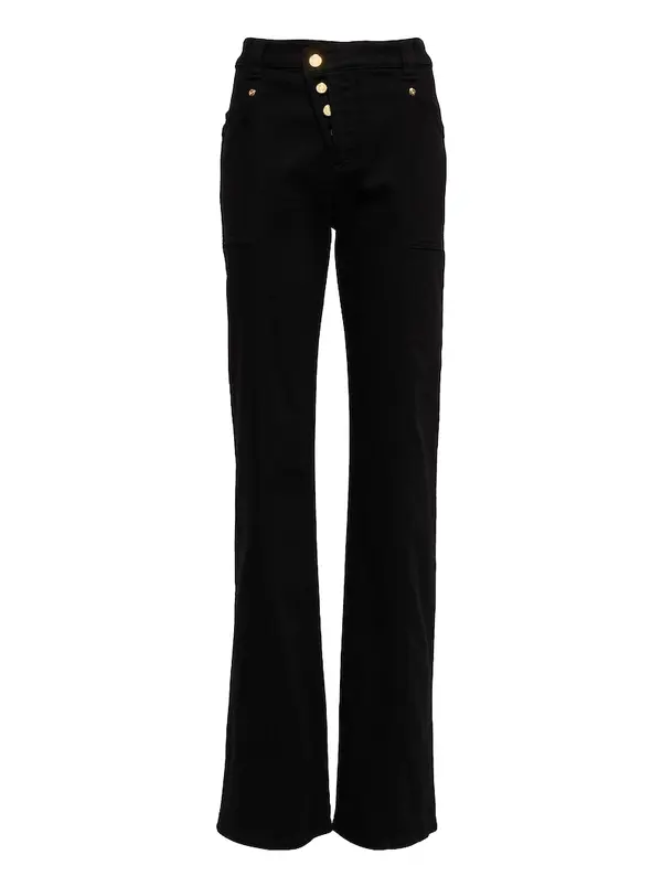 TOM FORD Asymmetrical Cotton Trousers - Black