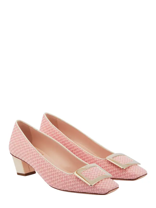 ROGER VIVIER Belle Vivier Bouclé Pumps - Pink