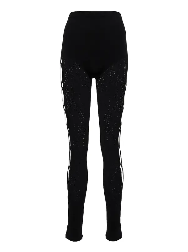 Attico Lace Leggings - Black