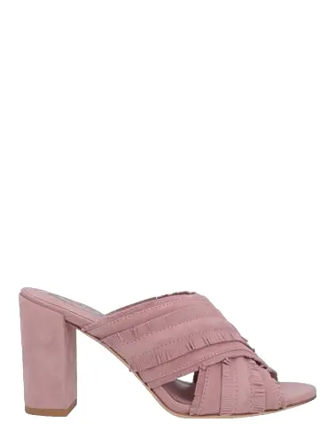 TOD'S Leather Heeled Sandals - Purple
