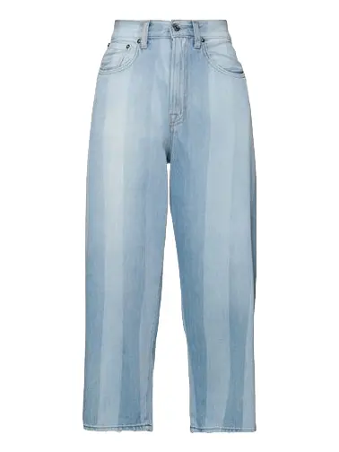 + PEOPLE Striped Boyfriend Jeans - Blue