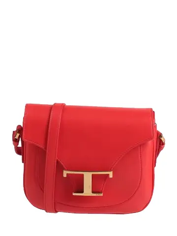 TOD'S Leather Cross-body Flap Bag - Red
