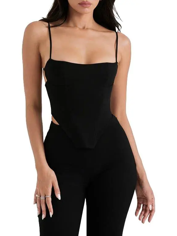House Of Cb Sophia Corset Top - Black