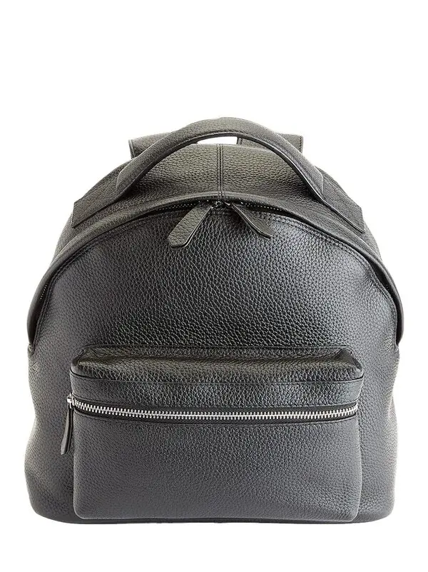 ROYCE NEW YORK Personalized Leather Travel Backpack - Black