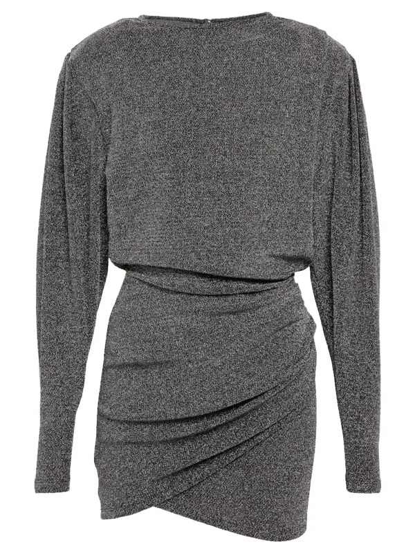 MARANT ETOILE Benedicte Metallic Knit Minidress - Silver