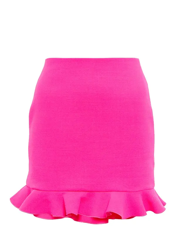 David Koma Wool-blend Miniskirt - Pink