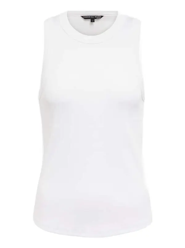 Veronica Beard Jordyn Cotton Tank Top - White