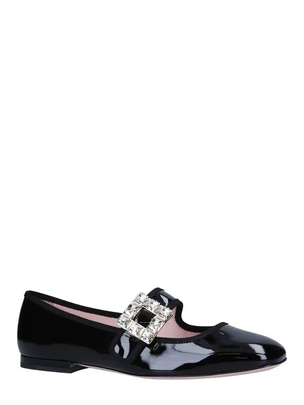 ROGER VIVIER Patent Leather Ballerinas - Black
