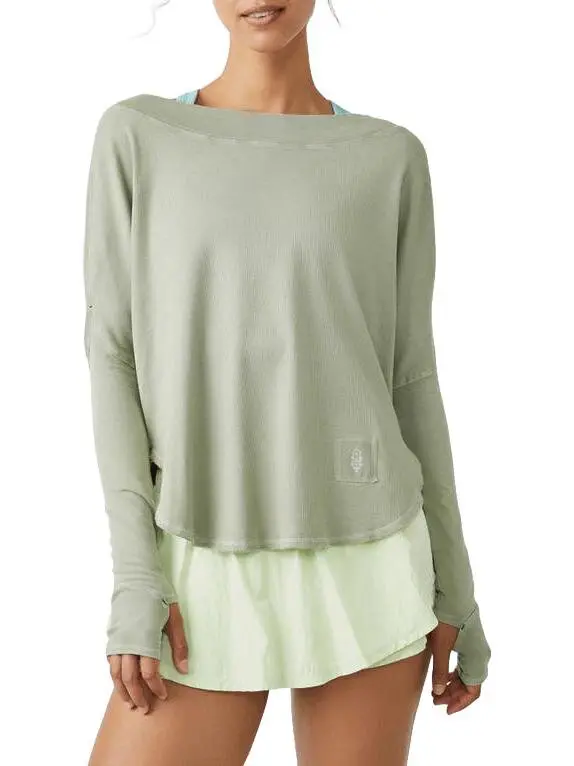 Free People Simply Layer Top - Greyed Olive