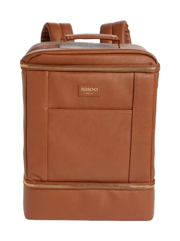 IGLOO Luxe Insulated Dual Compartment Backpack - Cognac