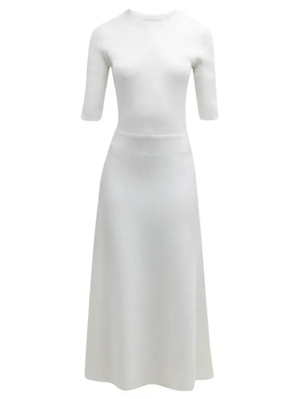 Gabriela Hearst Seymore Cashmere Blend Midi Dress - Ivory