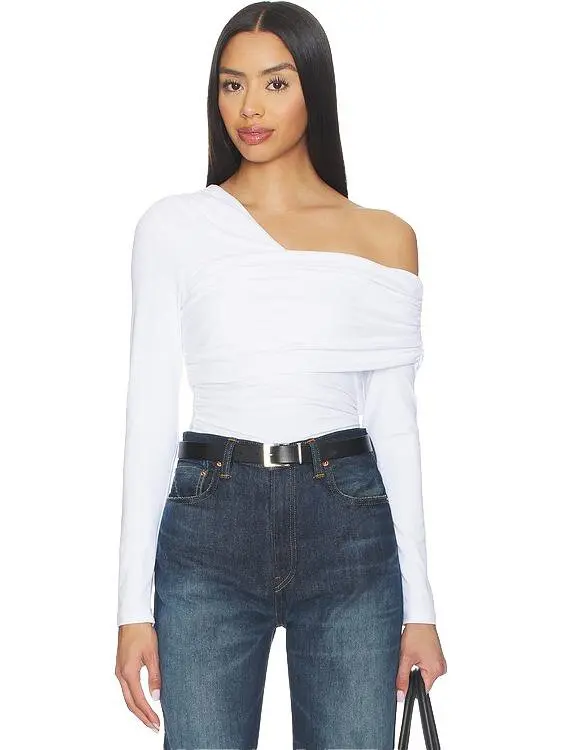 Susana Monaco Gathered One Shoulder Top - Sugar
