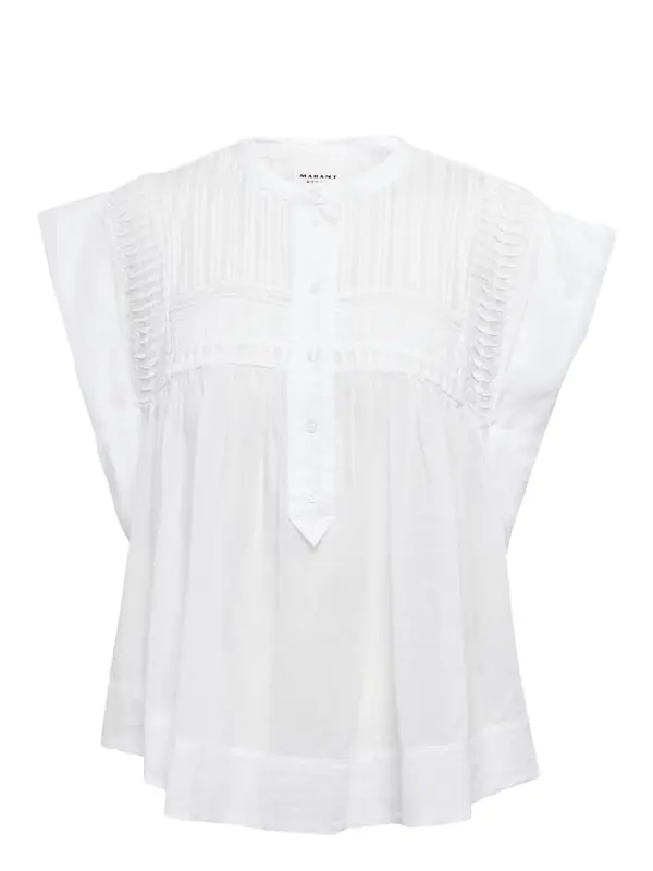 Isabel Marant Leaza Cotton Blouse - White