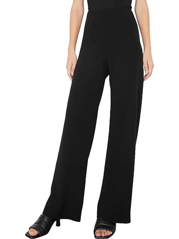 Vince High Waist Crepe Biased Pants - Black