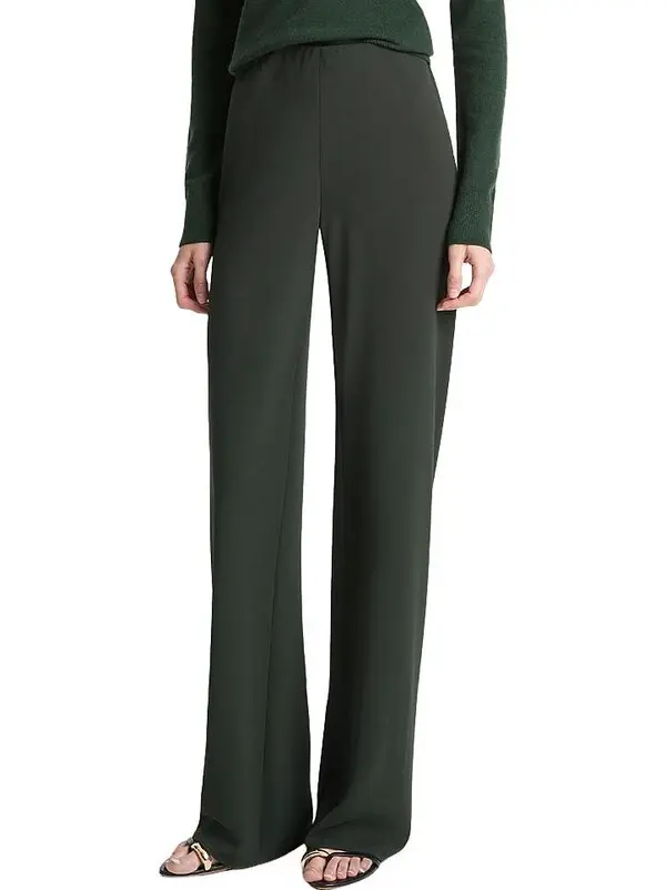 Vince High Waist Crepe Biased Pants - Verde