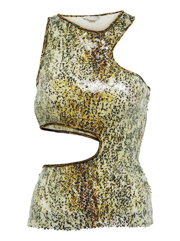 Stella McCartney Sequined Cutout Tank Top - Multicoloured