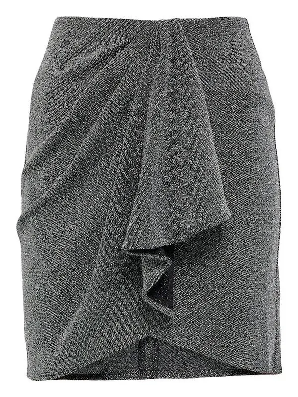 MARANT ETOILE Bergen Lurex® Miniskirt - Silver