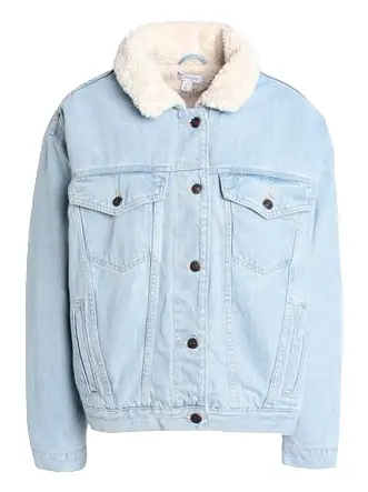 Topshop Denim Trucker Jacket - Blue