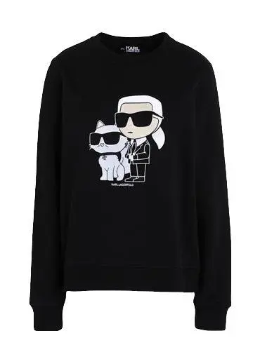 Karl Lagerfeld Ikonik 2.0 Organic Cotton-recycled Polyester Sweatshirt - Black
