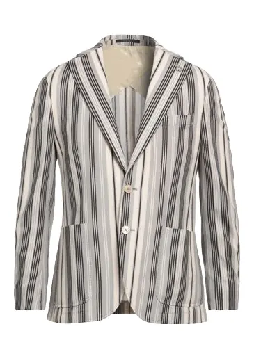 PAOLONI Single-breasted Striped Blazer - Grey