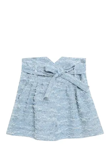 AINEA Cotton Denim Shorts - Blue
