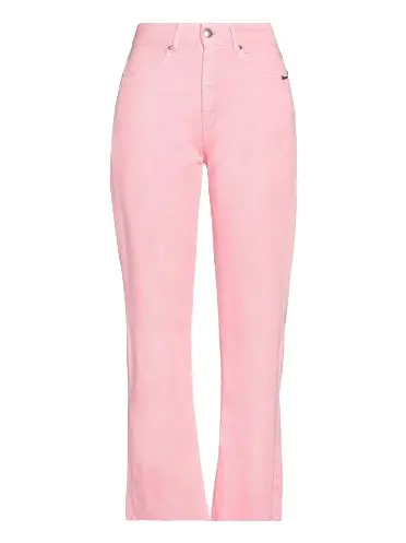 BERNA Straight Leg Gabardine Trousers - Pink
