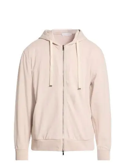 DANIELE FIESOLI Cotton Blend Zip Up Hoodie - Beige